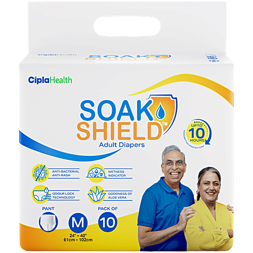 Buy Soak Shield Pant Style Adult Diapers - M Online at Best Price of Rs ...