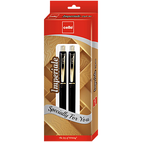 Buy Cello Jet Maxx Gold Gift Set With Gel & Ball Pen - Blue Ink Online ...