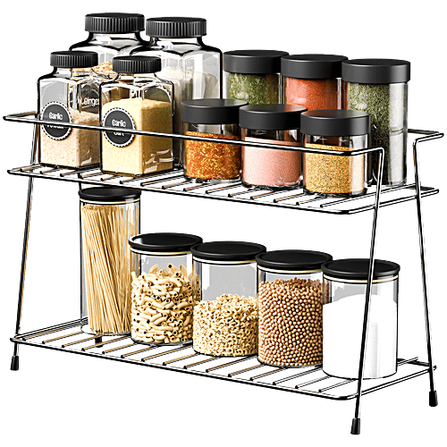 Buy Lifelong 2-Tier Stainless Steel Spice Rack Stand Online at Best ...