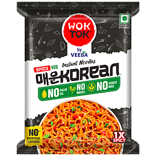 Buy Wok Tok by Veeba Spicy Veg Korean Instant Noodles Online at Best ...