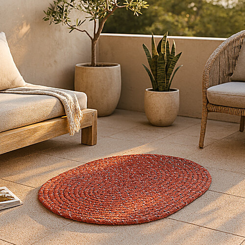 Buy Elegant Weavers Floor Mat Monaco Red Blended Fabric - 33 x 53 cm ...