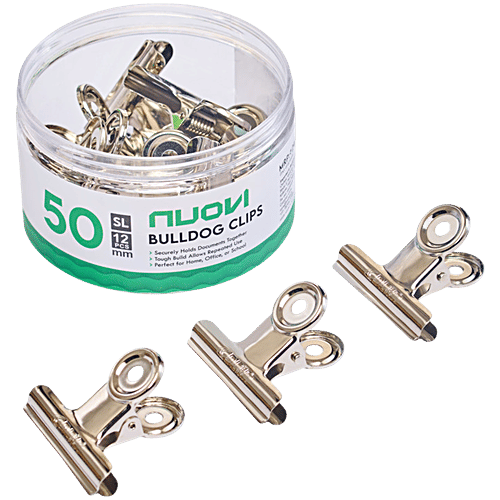 Buy Nuovi 50 mm Bulldog Clips - Silver Online at Best Price of Rs 199 ...