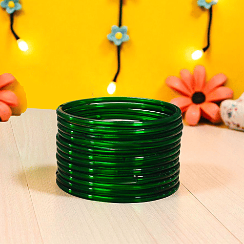 Buy House of Festivals Green Glass Bangles Online at Best Price of Rs ...