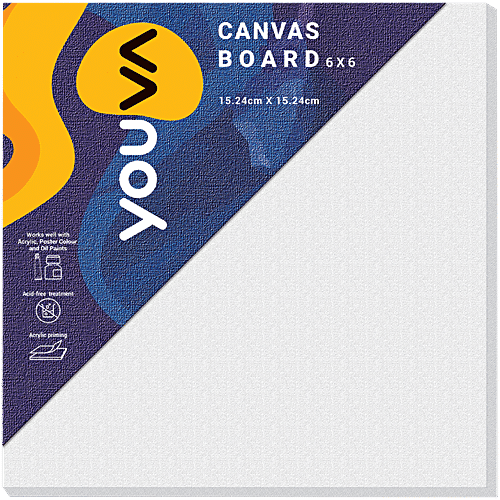 Buy Youva Square Canvas Board - 15.24 x 15.24 cm Online at Best Price ...