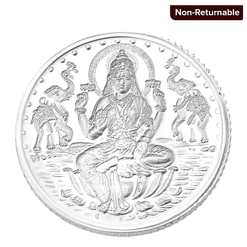 Buy Tanishq Sitting Lakshmi 999 Purity Silver Coin Online at Best Price ...