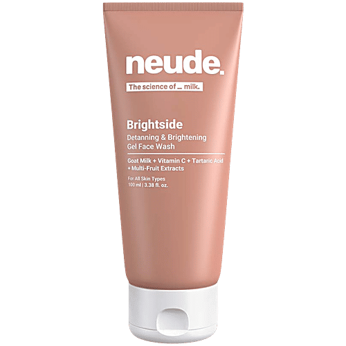 Buy Neude Skin Brightside Detanning & Brightening Gel Face Wash For All ...