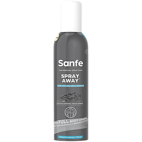 Buy Sanfe Spray Away Hair Removal Foam With Activated Charcoal Online ...