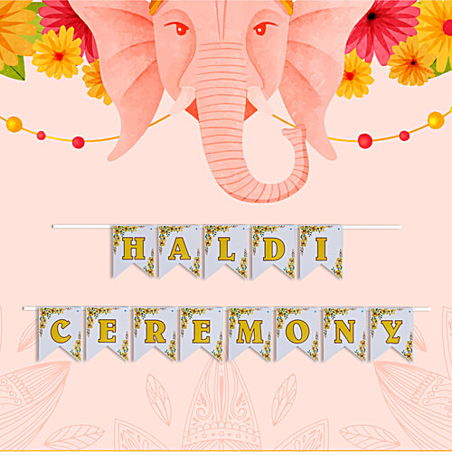 Buy Oye Happy Haldi Ceremony Banner - Haldi Party Decoration ...