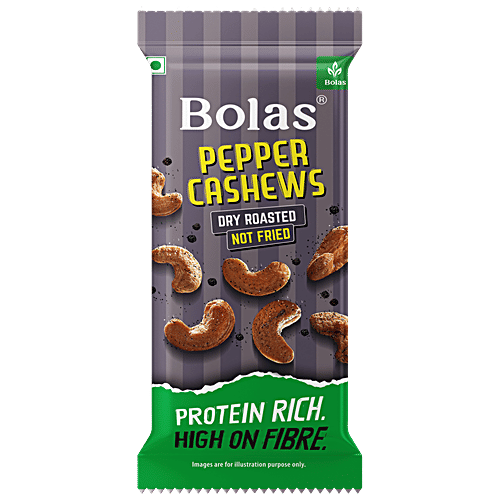 Buy Bolas Dry Roasted Pepper Cashews Online at Best Price of Rs 46 ...