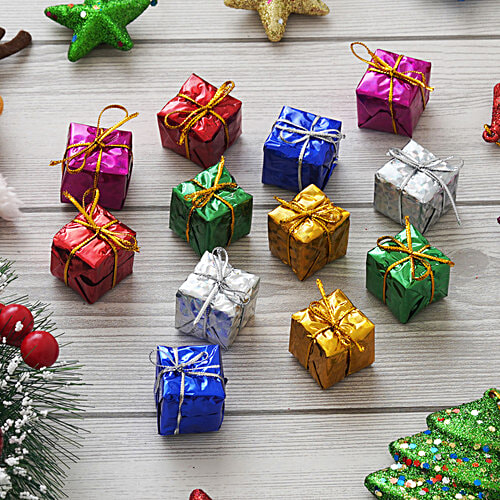Buy eCraftIndia Gift Boxes Tree Hanging Ornaments - Assorted Colours ...