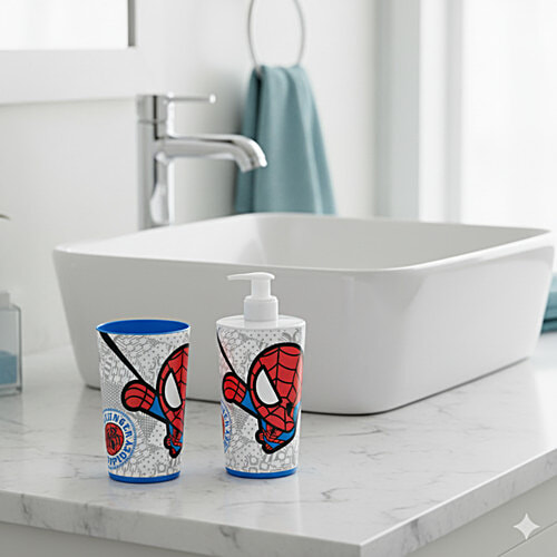 Buy Gluman Spiderman 3D In-Mould Label Soap Dispenser With Toothbrush ...