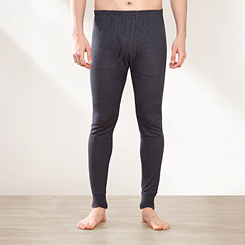 Buy Lux Inferno Men's Solid Premium Thermal Bottom - Charcoal Online at ...