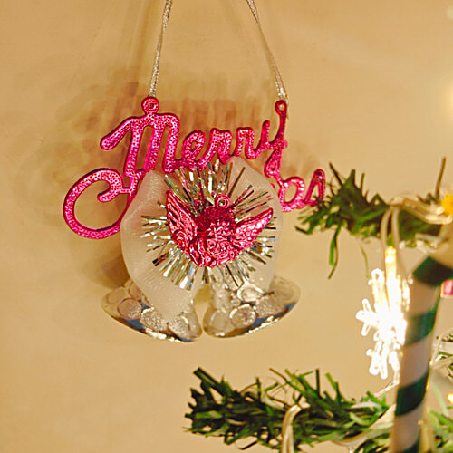 Buy House of Festivals Merry Christmas Double Bell With Angel ...