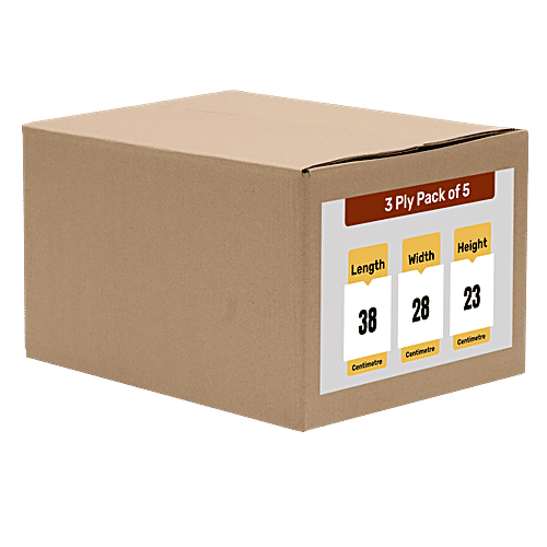 Buy bb home Carton Box - Medium, 38 x 28 x 23 cm, 3 Ply Online at Best ...
