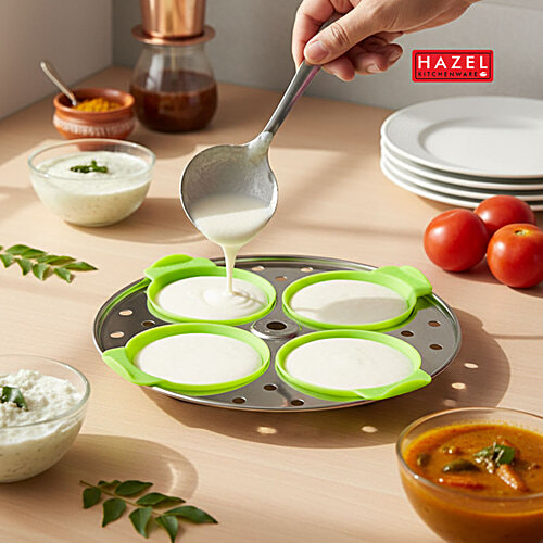 Buy Hazel Silicone Idli Maker - Non-stick, Heat-Resistant, Green Online ...