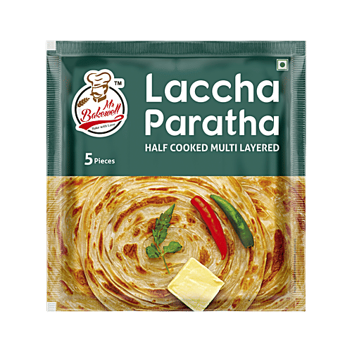 Buy Mr Bakewell Half Cooked Multi Layered Laccha Paratha Online at Best ...