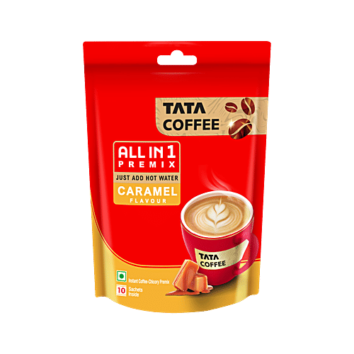 Buy Tata Coffee Caramel Flavour All In 1 Instant Coffee-Chicory Premix ...