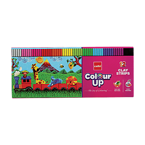 Buy Cello ColourUp 12 Clay Strips - Bright Colours, Assorted Online at ...