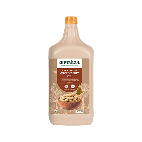 Buy Anveshan Wood Cold Pressed Groundnut Oil Online at Best Price of Rs ...