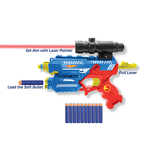 Buy Kriiddaank Hot Wheels Thunder Storm Toy Gun With 10 Soft EVA Darts ...