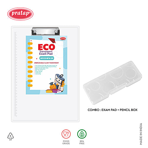 Buy Pratap Transparent Exam Pad & Pencil Box Online at Best Price of Rs ...