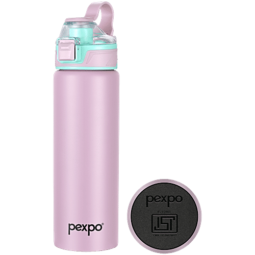 Buy Pexpo Arctic 900 Stainless Steel Single Wall Water Bottle - Rosy ...