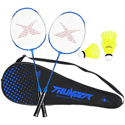 Buy Jaspo Thunder Plus 2 Aluminium Badminton Racquet & 3 Shuttlecock ...