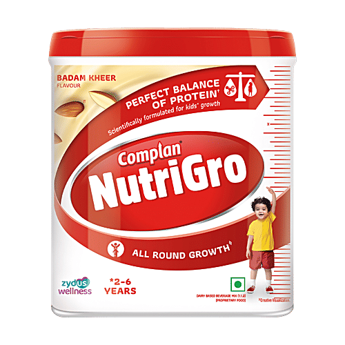 Buy Complan NutriGro Badam Kheer Flavour Nutritional Drink Powder - For ...