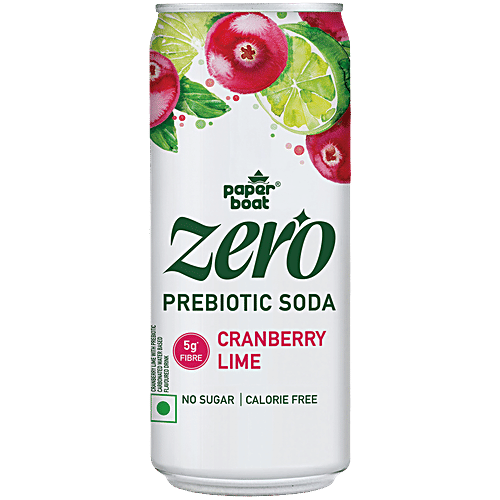 Buy Paper Boat Zero Zero Cranberry Lime Prebiotic Soda Online at Best ...