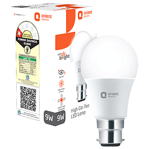 Buy Orient Electric High Glo 9W LED Bulb - Cool White, BEE 1-Star ...