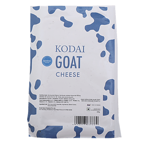 Buy Kodai Dairy Farms Cheese Goat 200 Gm Online at the Best Price of Rs ...