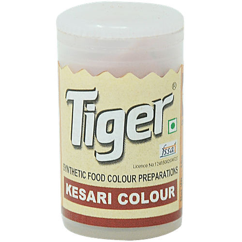 Buy Tiger Food Colour Kesari Colour 10 Gm Bottle Online at the Best ...