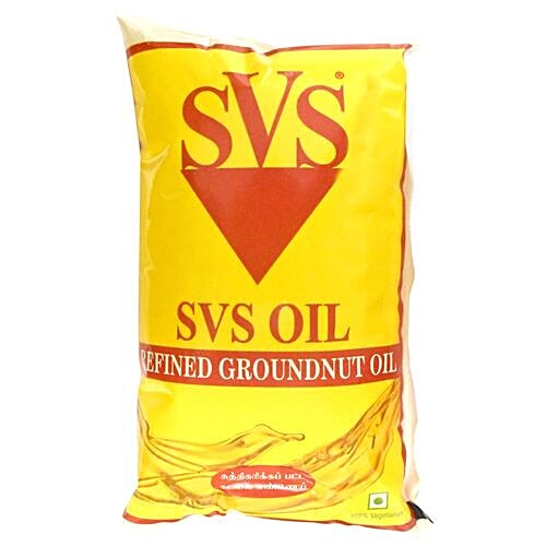 Buy Svs Refined Oil Groundnut 1 Kg Pouch Online at the Best Price of Rs ...