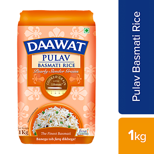 Buy Daawat Basmati Rice Pulav 1 Kg Pouch Online At Best Price of Rs 150 ...