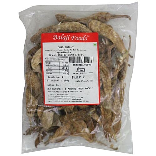 Buy Balaji Foods Papad Curd Chilly 100 Gm Online At Best Price of Rs 45 ...