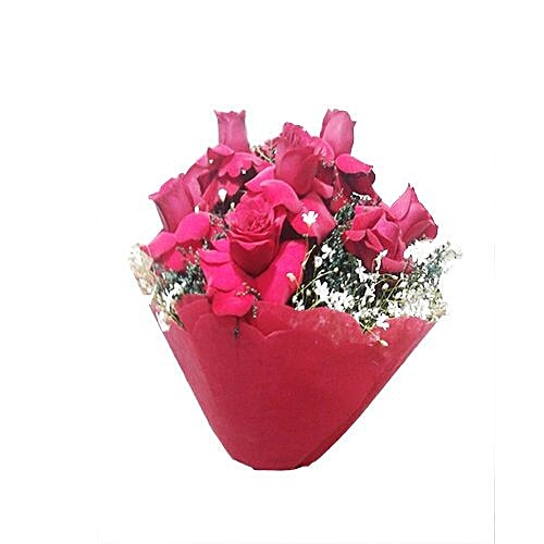 Buy L.K Bombay Florist Flower Bouquet - Rose Bunch Red Colour Online at ...