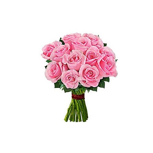 Buy Sayali Florist Flower Bouquet - 15 Pink Roses Online at Best Price ...