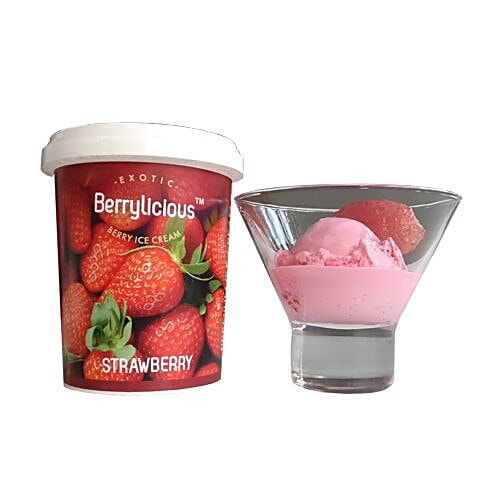 Buy Berrylicious Ice Cream - Strawberry, Premium 520 ml Online at Best ...