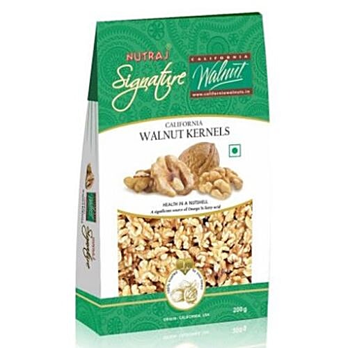 Buy Nutraj Dry Fruits Signature California Walnut Kernels Vacuum Pack 200 Gm Online at the Best ...