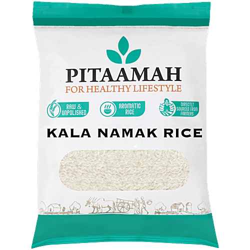 Buy Pitaamah Kala Namak Rice - Raw/Unpolished & Aromatic Online at Best ...