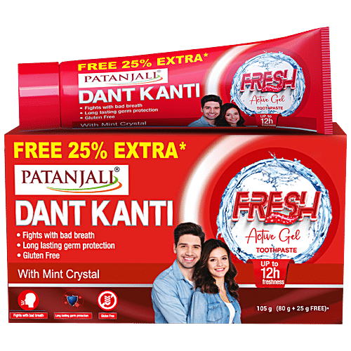 Buy Patanjali Dant Kanti Fresh Active Gel Toothpaste Online at Best ...