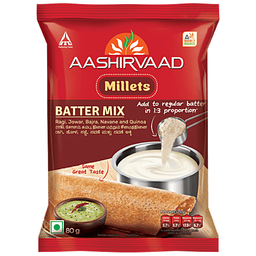 Buy Aashirvaad Millets Batter Mix - Mixed Flour, Rich In Fibre ...