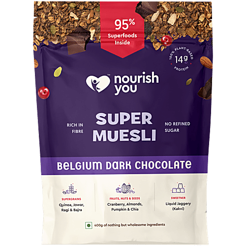 Buy Nourish you Super Muesli - Belgian Dark Chocolate Online at Best ...