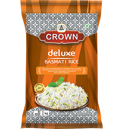 Buy Crown Deluxe Basmati Rice Online at Best Price of Rs 190 - bigbasket