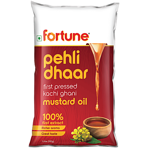 Buy Fortune Pehli Dhaar First Pressed Kachi Ghani Mustard Oil Online at ...