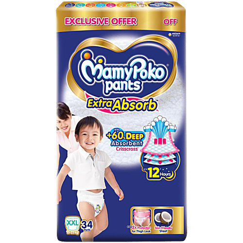 Buy Mamy Poko Pants Extra Absorb Diaper Pants - XXL Online at Best ...