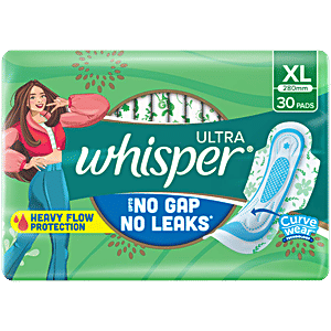Buy Whisper Ultra Up To No Gap No Leaks Sanitary Pads, XL+ Online at ...