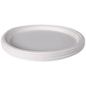 Buy Nabhas Disposable Paper Plate - Bagasse, Round, Eco-Friendly, Leakproof, 6", White Online at ...