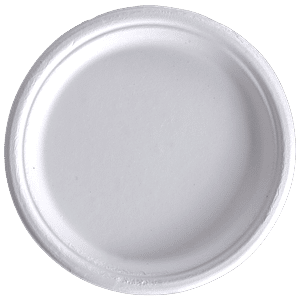 Buy Nabhas Disposable Paper Plate - Bagasse, Round, Eco-Friendly, Leakproof, 6", White Online at ...