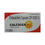 Buy Calcigen Calcigen D3 Softgel Capsule from Cadila for Bone Health and Muscle Fatigue Online ...